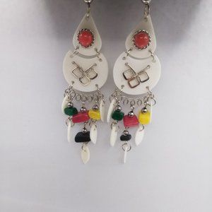 Jewelry | Peruvian Earrings In Alpaca And Natural Stone Andean ...